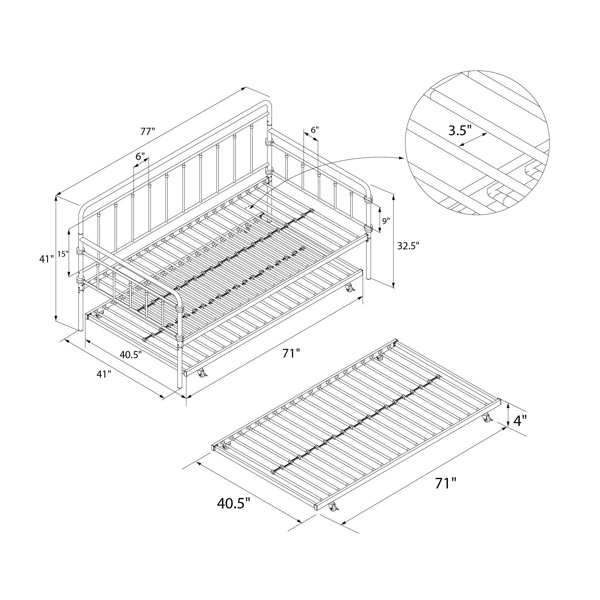 Minehead daybed with trundle store